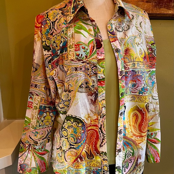 Mishka | Tops | Euc Mishca Retro Vintage Blouse Abstract Design ...